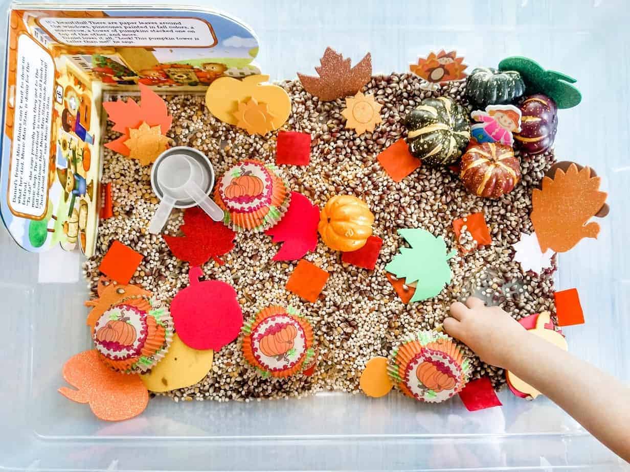Thanksgiving Sensory Bin for Toddlers - Because I Said So, Baby