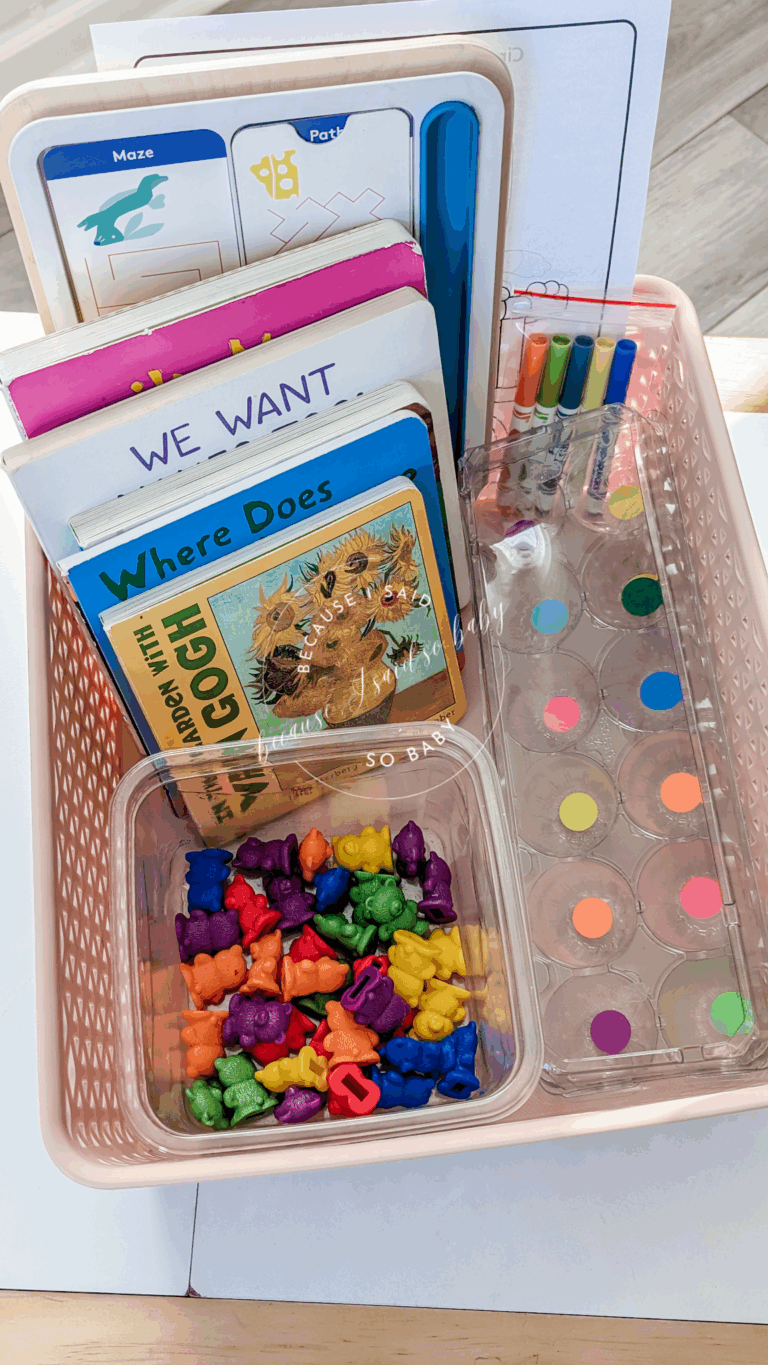 Our Screen-Free Morning Basket Routine - Because I Said So, Baby